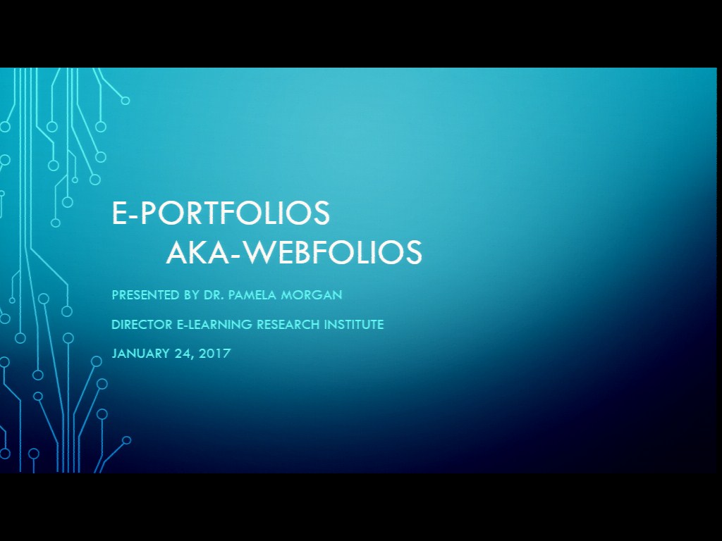 Faculty Technology Showcase: Using e-Portfolios