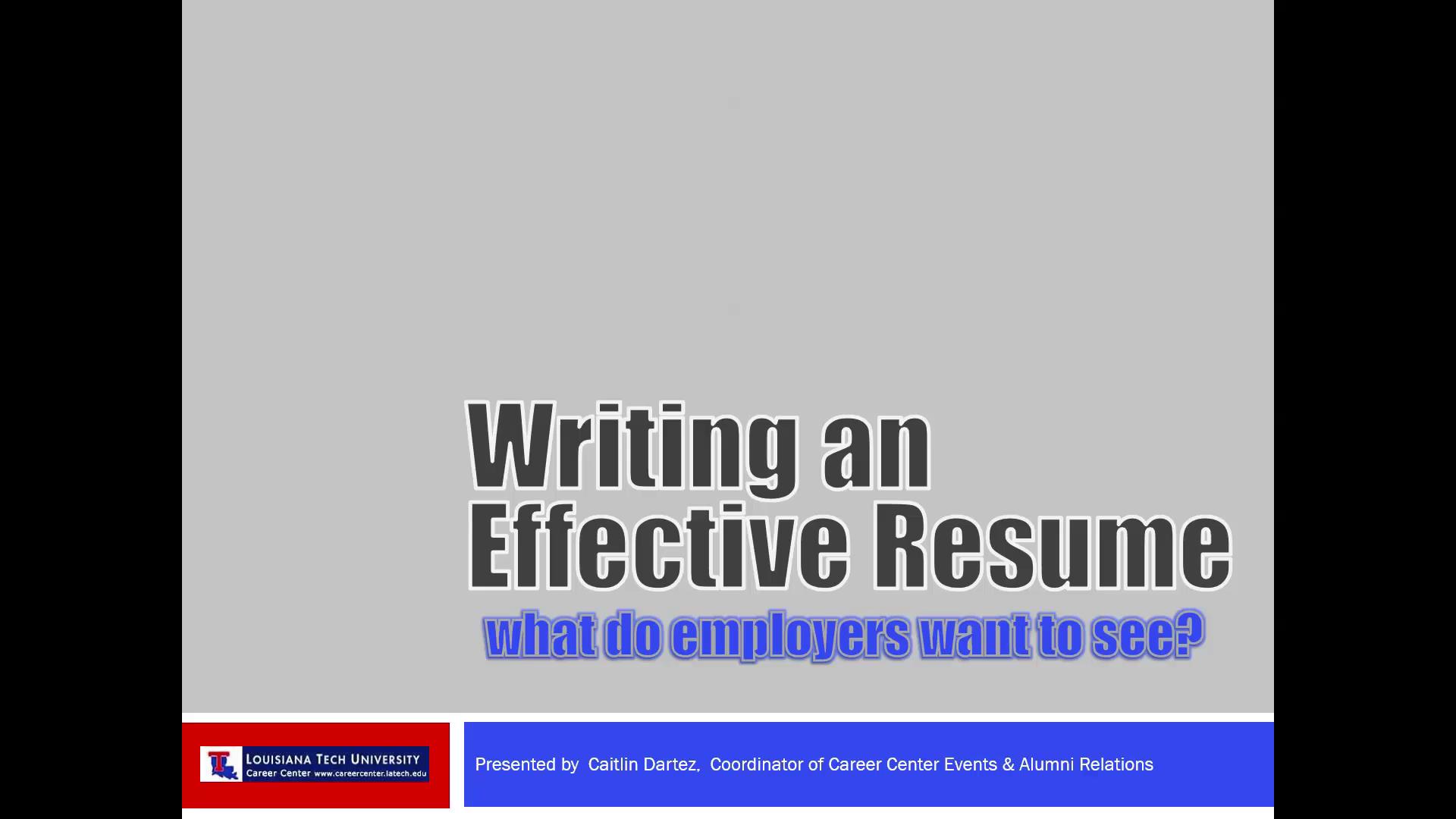Resume Prep